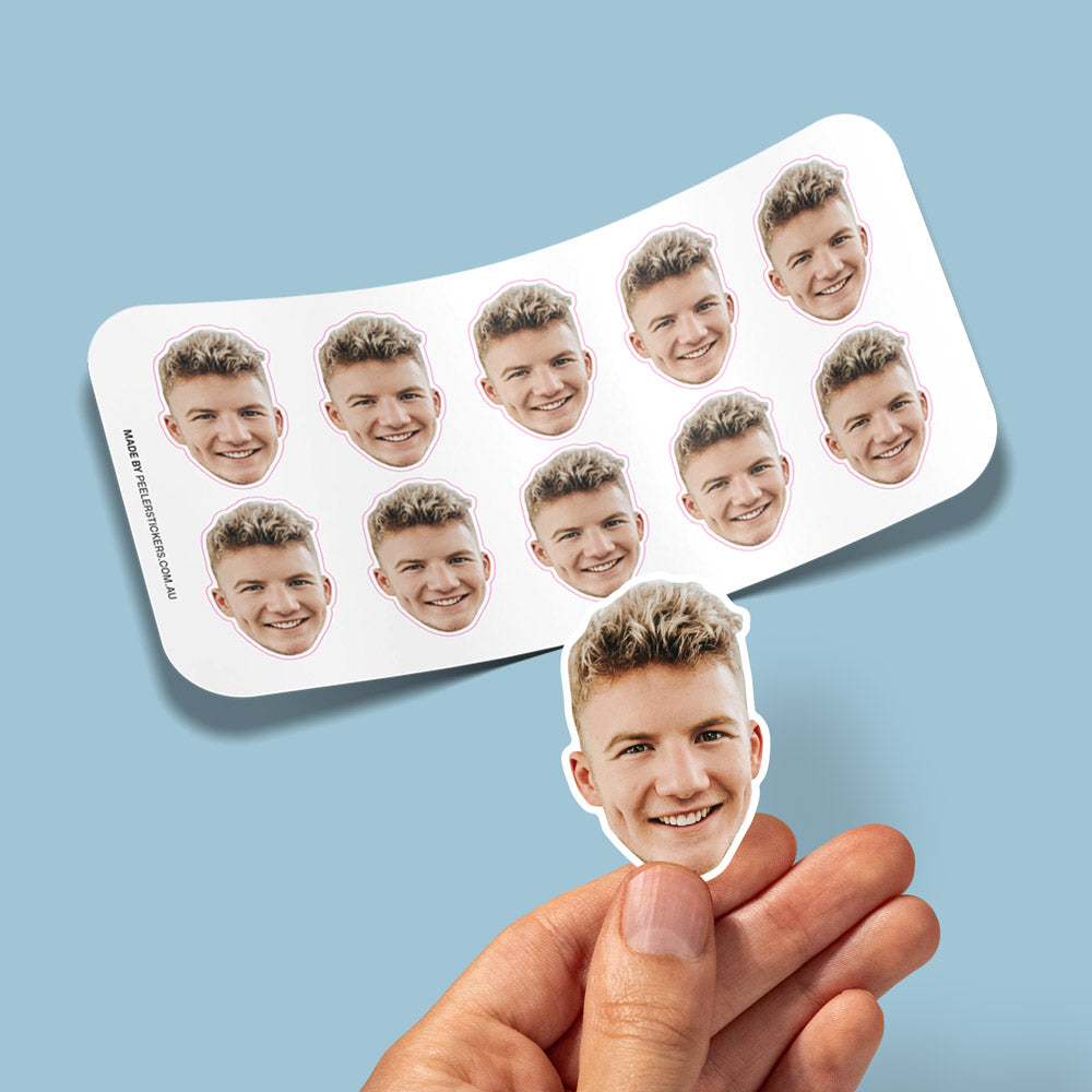 Custom Face Sticker Sheet – Peeler Stickers