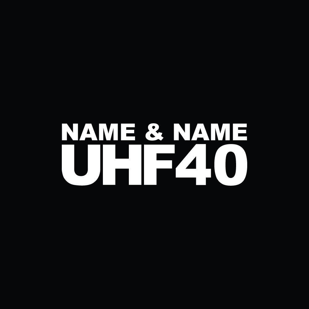 Custom Name and Channel Number UHF Sticker | Decal for Caravans ...