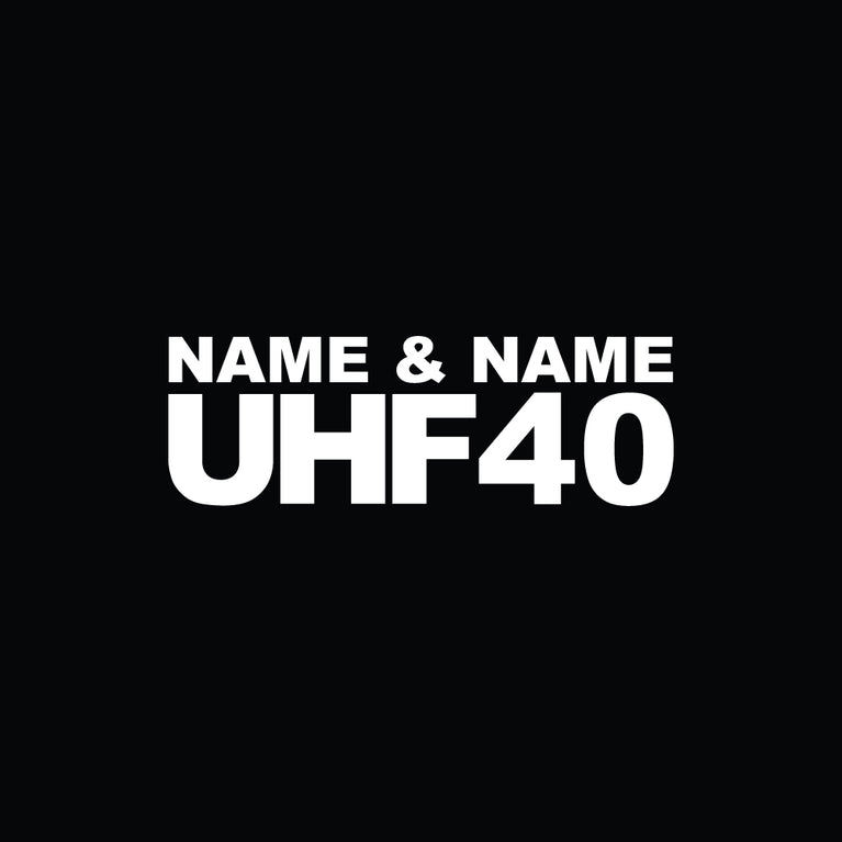 Custom Name and Channel Number UHF Sticker | Decal for Caravans ...