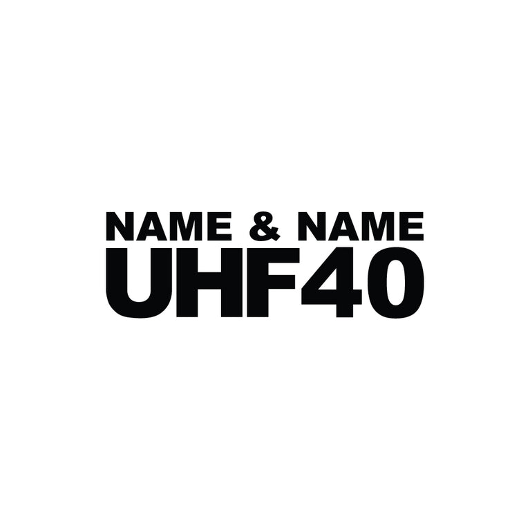 Custom Name and Channel Number UHF Sticker | Decal for Caravans ...