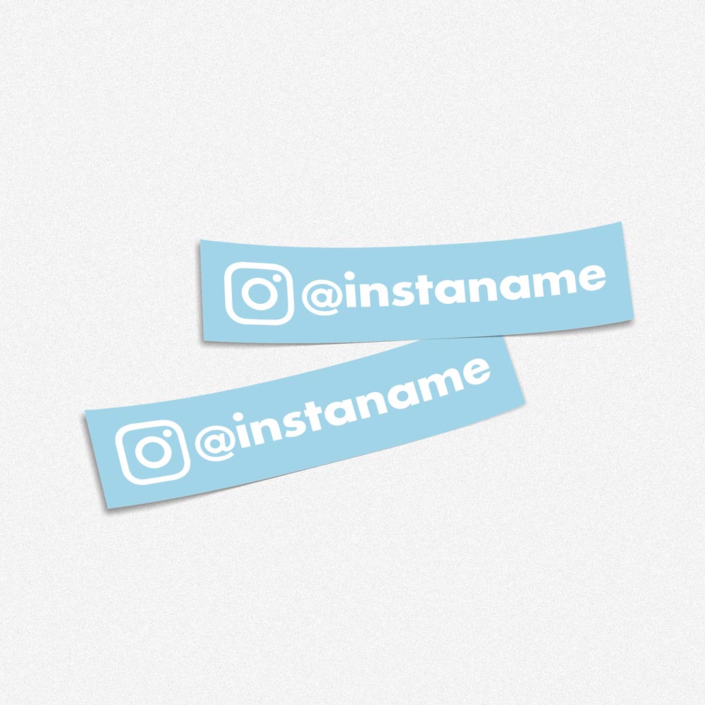 Buy Custom x2 Instagram Username Personalised Stickers – Peeler Stickers