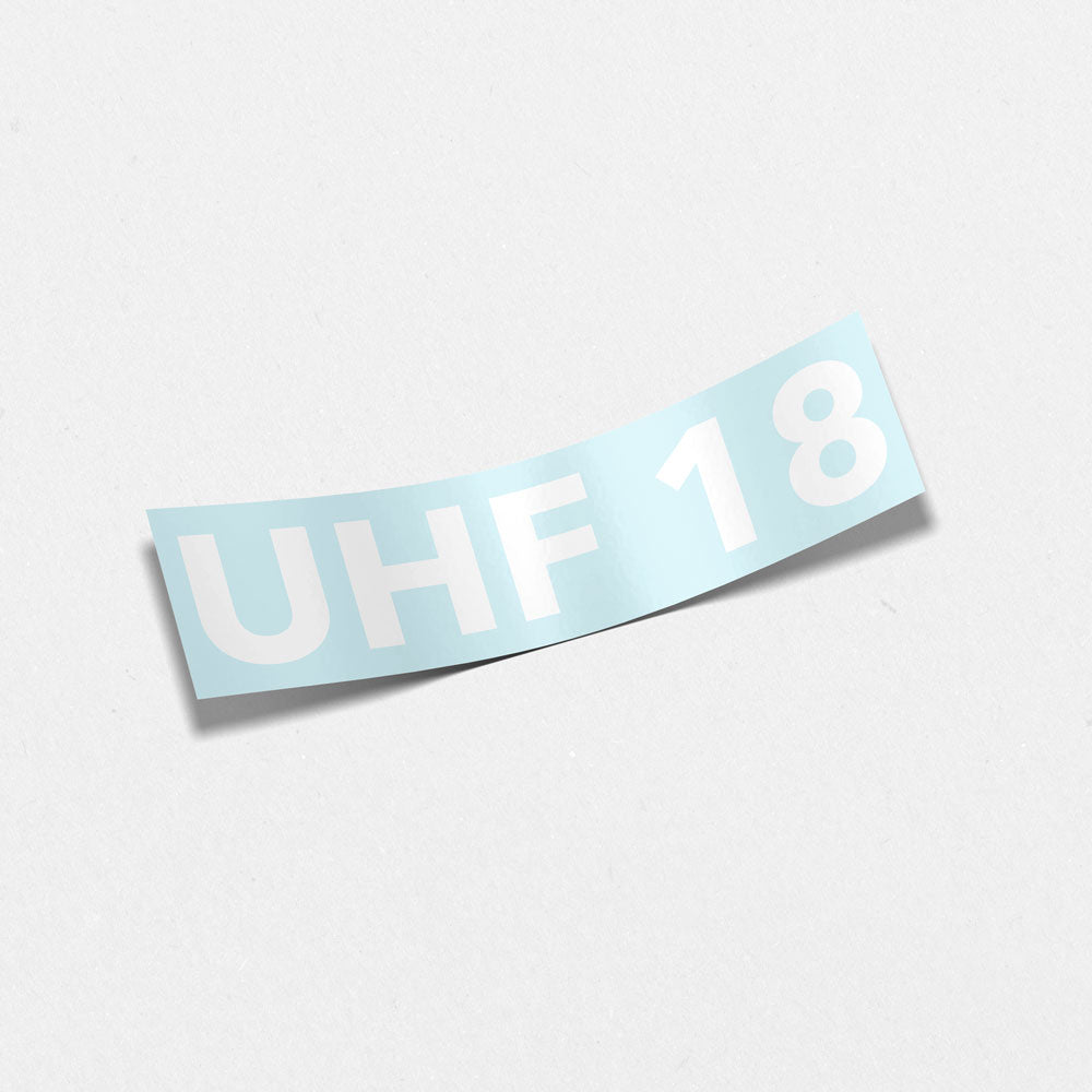 Custom UHF Channel Decal | Caravan Sticker | Travel Stickers | Peeler ...