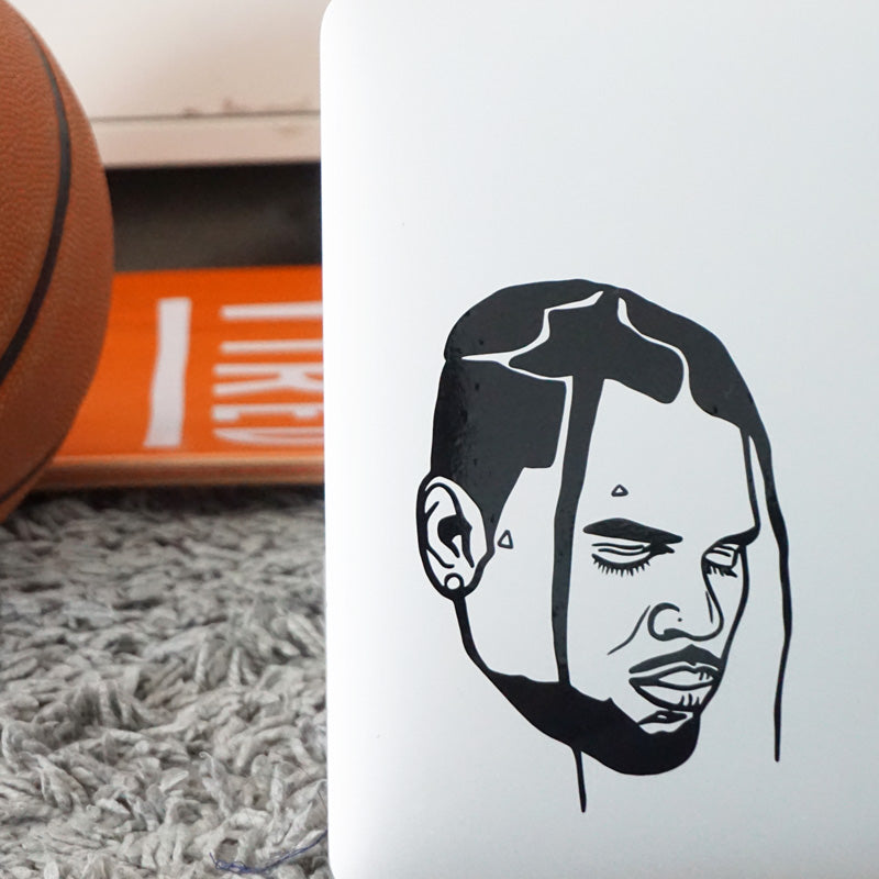 Chris Brown Face Hip Hop Stickers Car Decals - Peeler Stickers