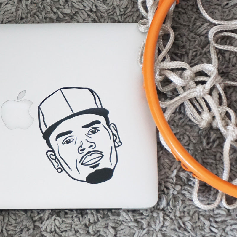 Chris Brown Baseball Cap Hip Hop Stickers Car Decals - Peeler Stickers