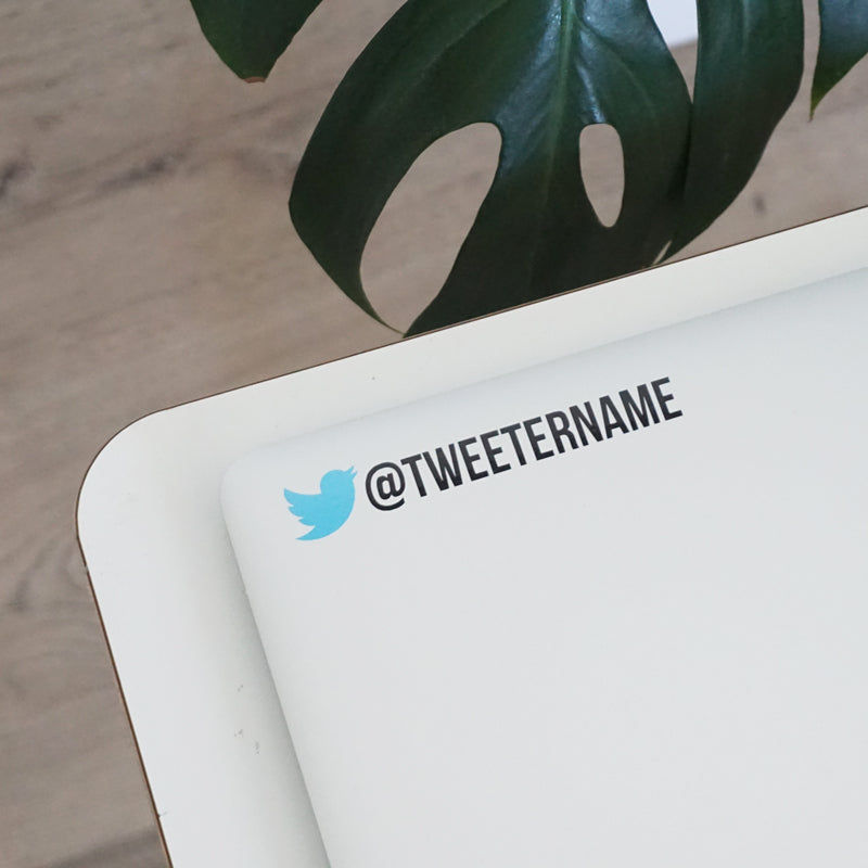 PERSONALISED TWITTER NAME Decal Sticker – Peeler Stickers