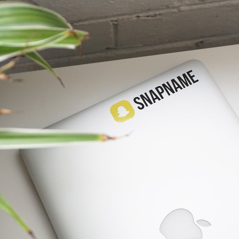 Personalised Snapchat Sticker – Custom Social Media Handle Decal ...