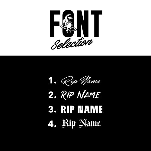 PERSONALISED Rip Name Text Rest in Peace Laptop Decal Sticker – Peeler ...