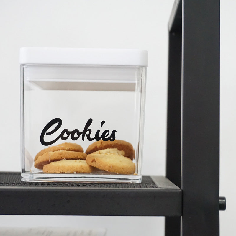 Custom Container Label Text Decal - Kitchen Cookie Jar Sticker – Peeler ...