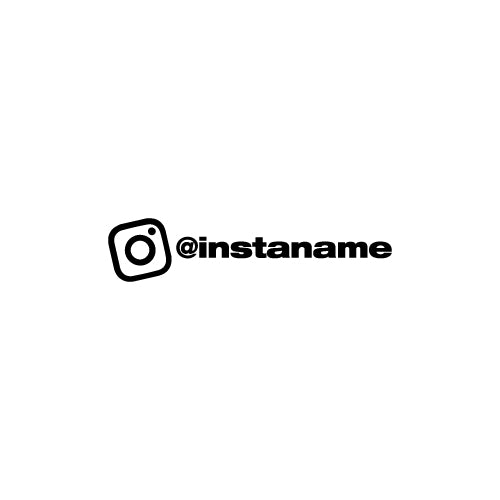 CUSTOM INSTAGRAM HANDLE - CAR LETTERING DECAL IG STICKER | Peeler Stickers