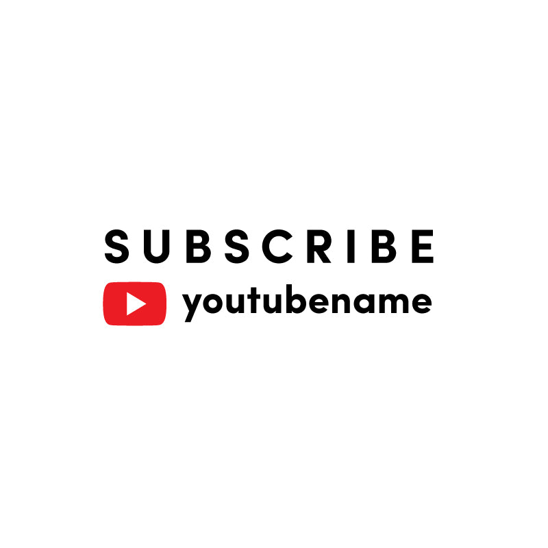 PERSONALISED SUBSCRIBE YOUTUBE NAME Decal Sticker | Peeler Stickers