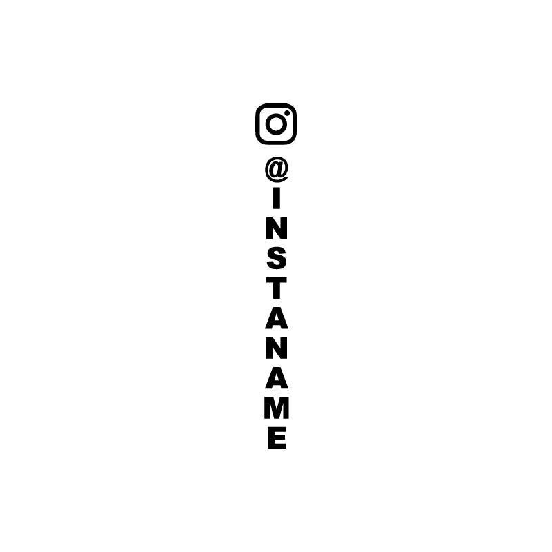 VERTICAL INSTAGRAM NAME - CUSTOM DECAL - IG STICKER – Peeler Stickers