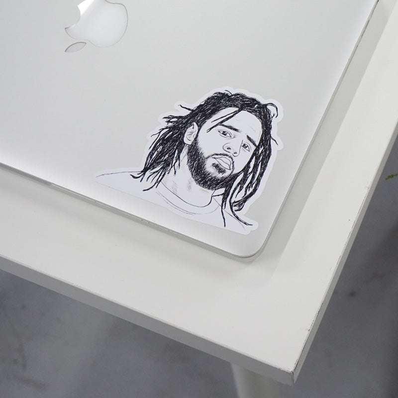 J.Cole Printed Sticker – Peeler Stickers