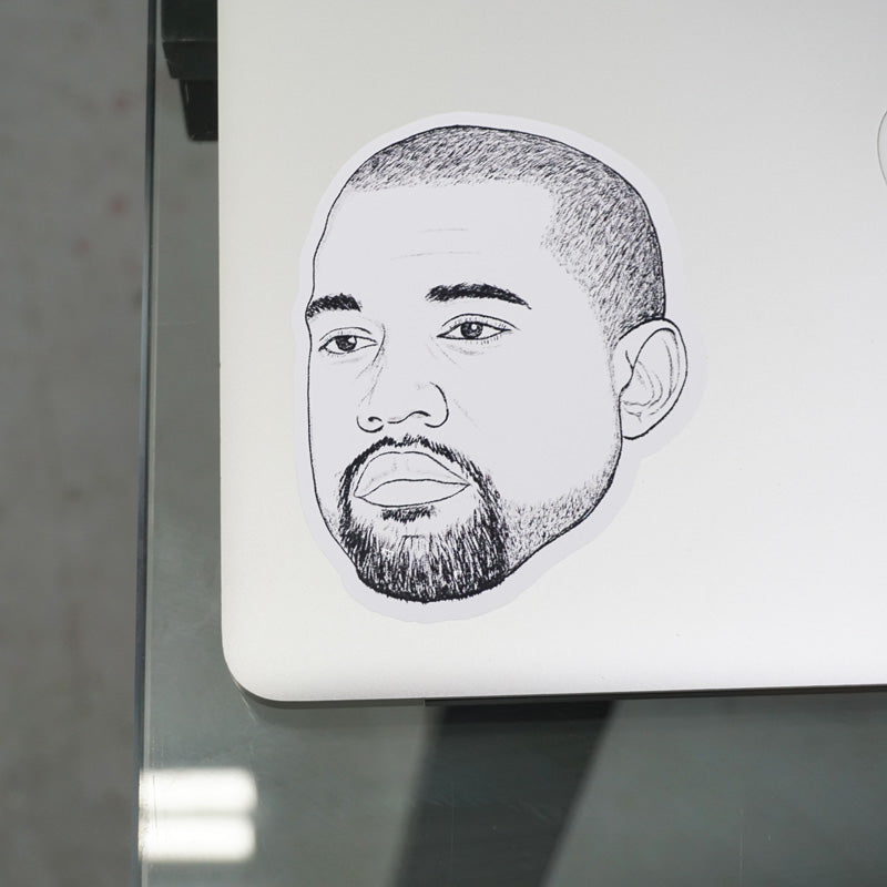 Kanye Printed Sticker – Peeler Stickers