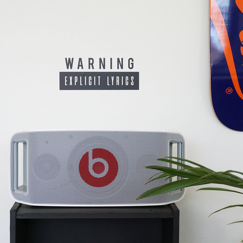 WARNING EXPLICIT LYRICS Room Quote Wall Stickers - Peeler Stickers